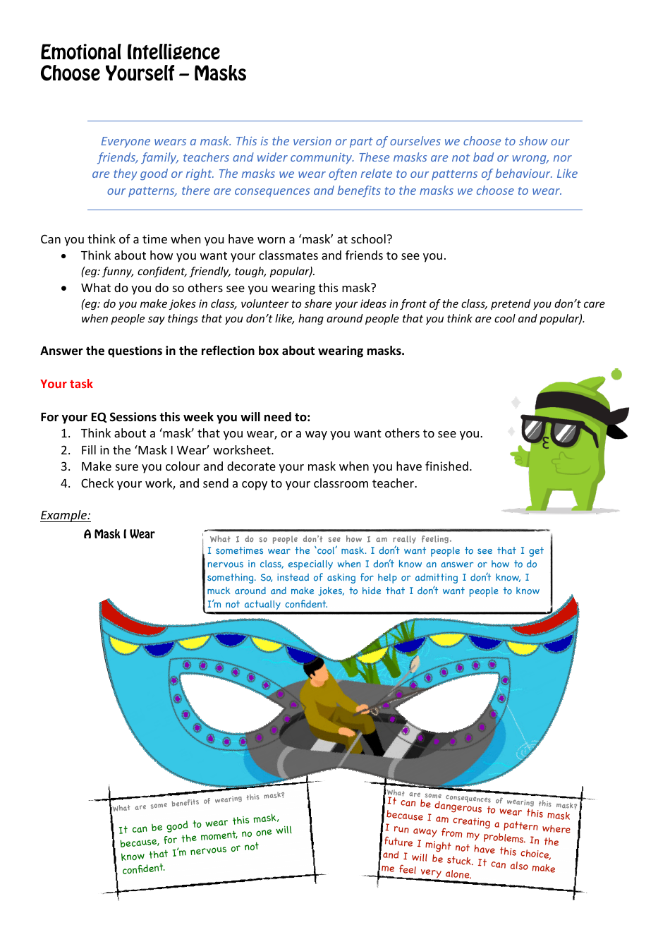 Emotional Intelligence Choose Yourself Mask Download Printable PDF ...