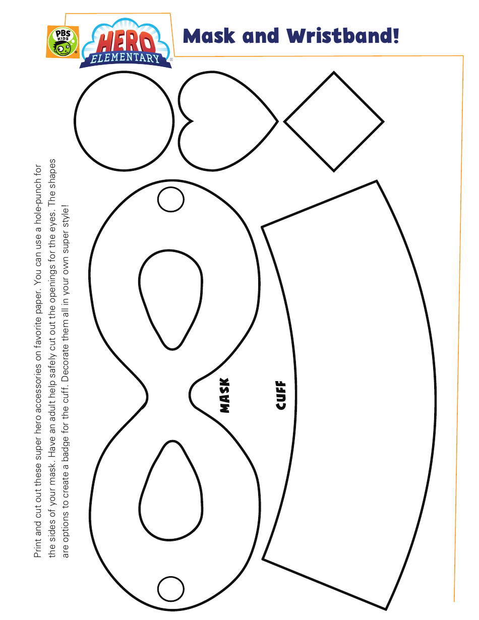 Mask and Wristband Coloring Templates Download Printable PDF ...