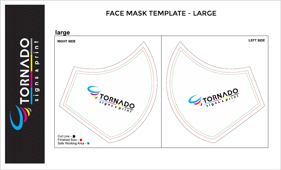 Face Mask Template - Large Download Printable PDF | Templateroller