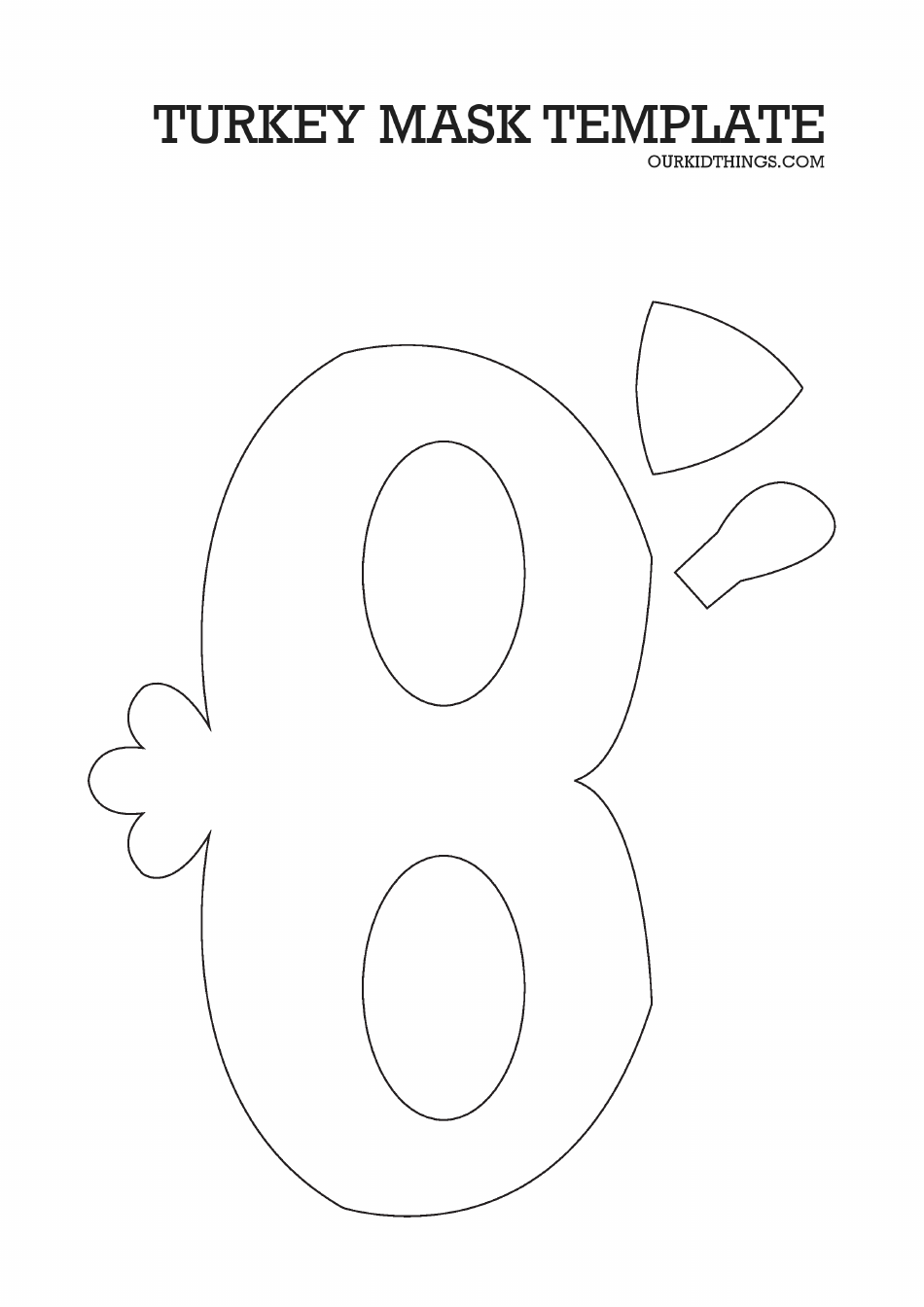 Turkey Mask Coloring Template Download Printable PDF | Templateroller