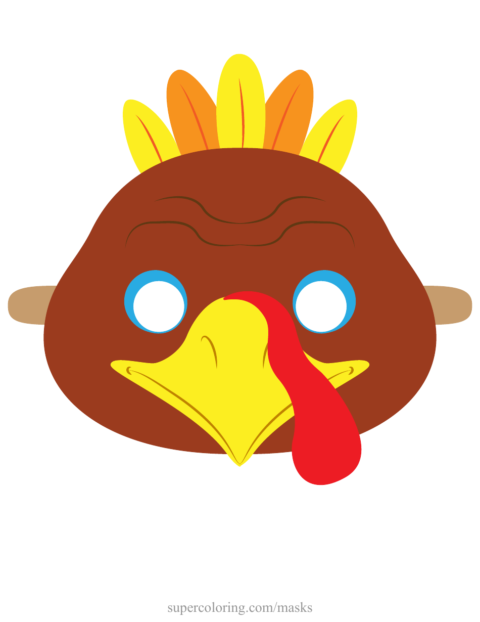 Turkey Mask Template Download Printable PDF | Templateroller