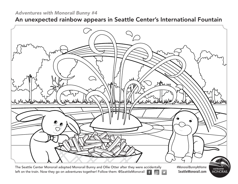 Seattle Monorail Bunny Coloring Page - #4 Download Printable PDF ...