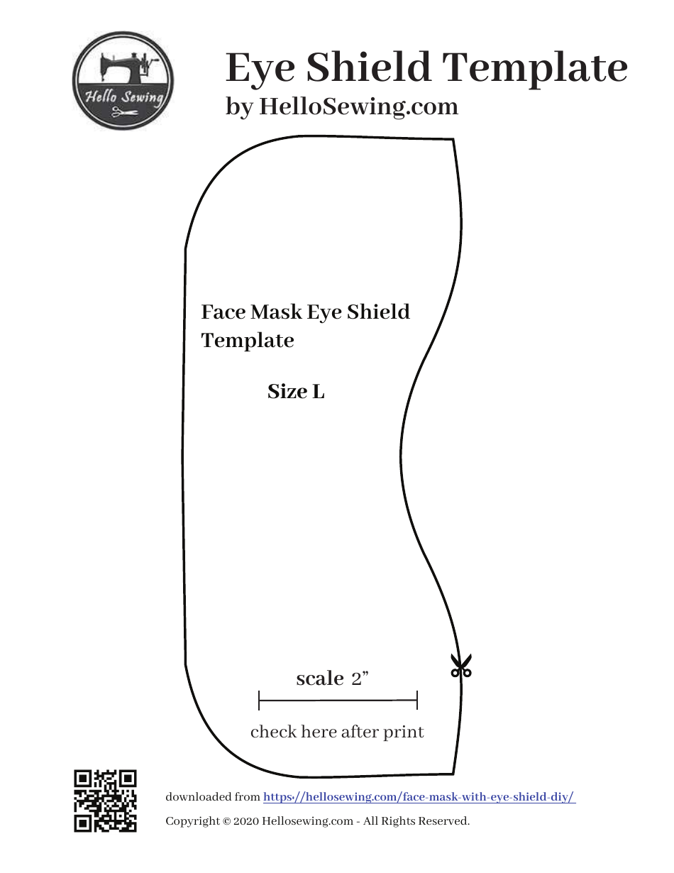 Face Mask Eye Shield Template Download Printable PDF | Templateroller