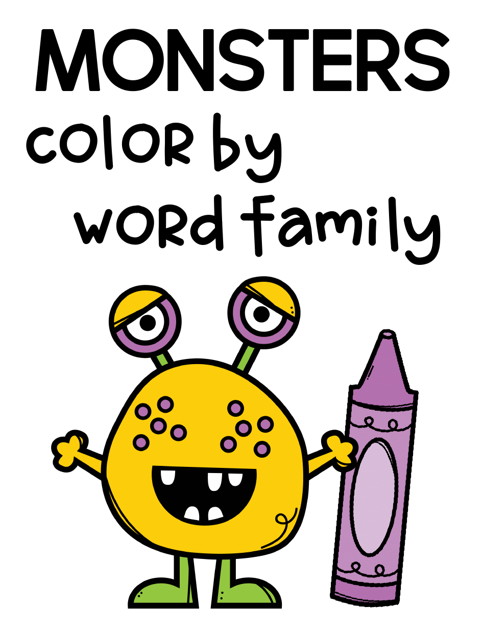 Monster Color by Word Templates Download Printable PDF | Templateroller
