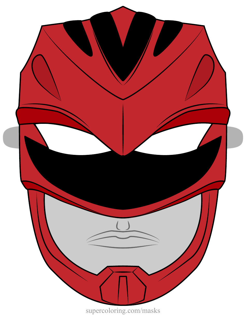 Power Rangers Mask Template - Red Ranger Download Printable PDF ...