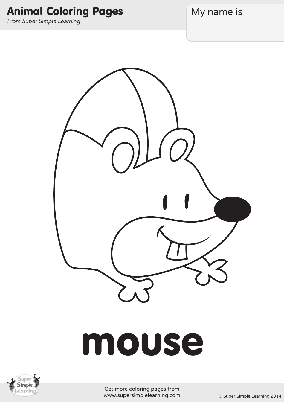 Mouse Coloring Page Download Printable PDF | Templateroller
