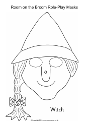 Room on the Broom Role-Play Mask Coloring Templates Download Printable ...