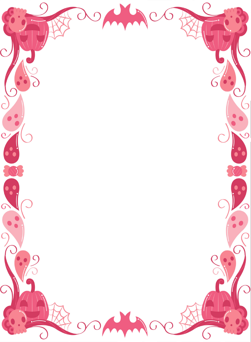 Page Border Template - Pink Download Printable PDF | Templateroller