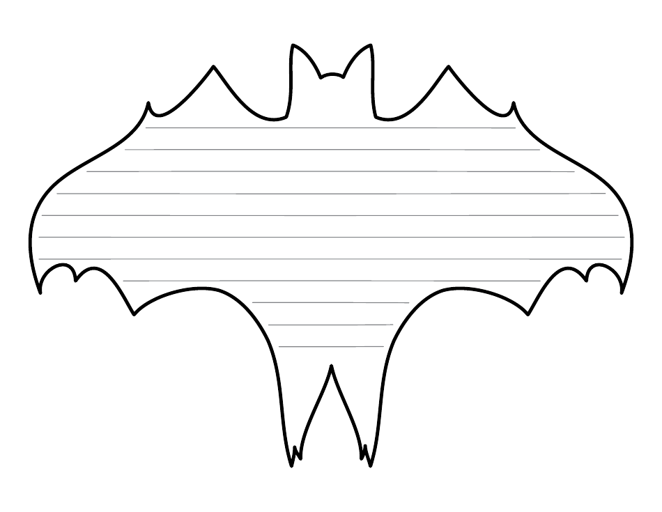 Halloween Writing Paper Template - Bat Download Printable PDF ...