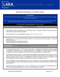 Michigan Michigan Nursing Licensing Guide - Fill Out, Sign Online and ...
