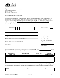Form DE428C Download Fillable PDF or Fill Online De 428t Protest Sample ...