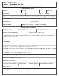 Michigan Workers' Compensation Claim Form - Fill Out, Sign Online and ...