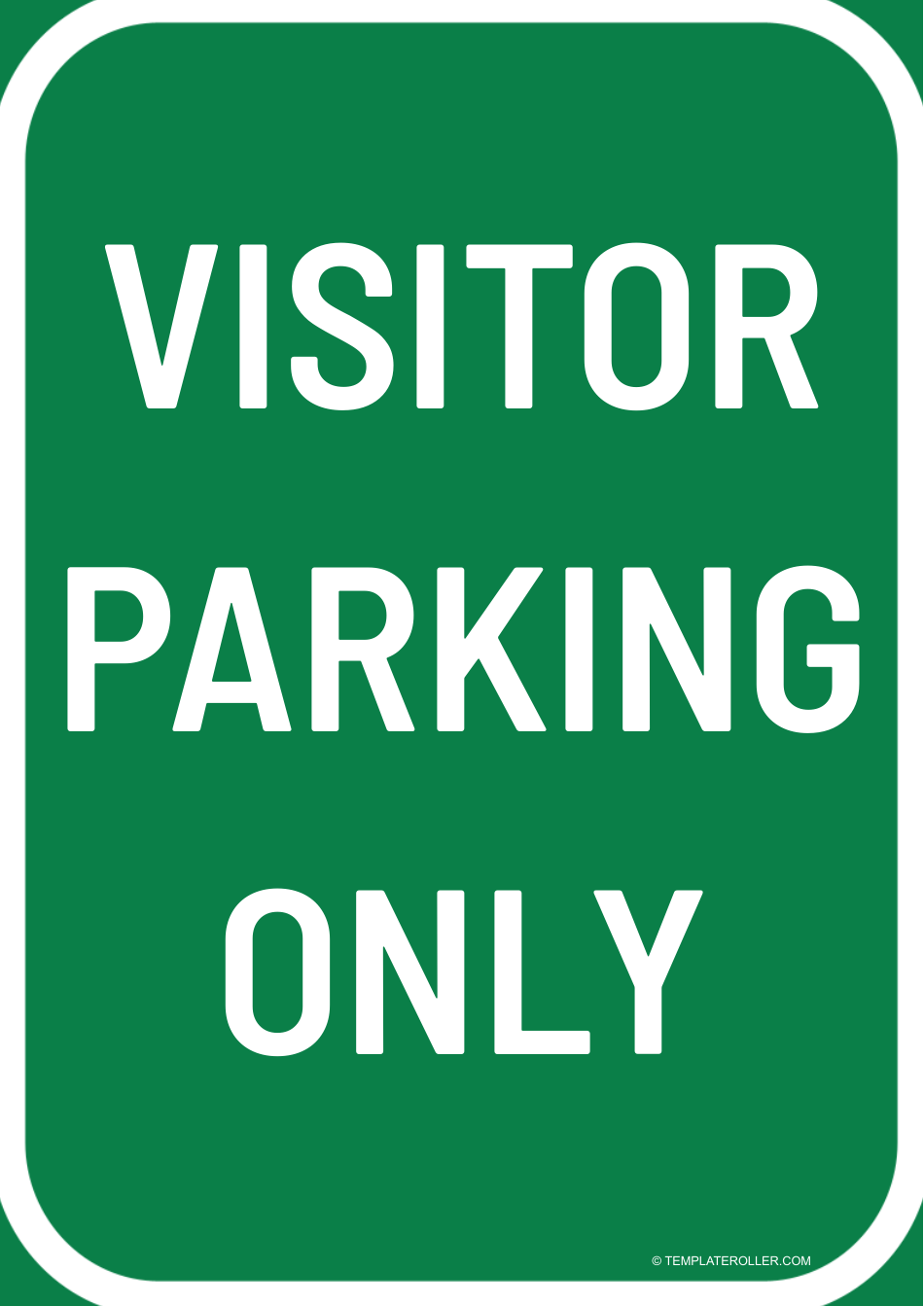 Visitor Parking Sign Template Download Printable PDF | Templateroller