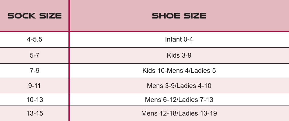 Children's Sock and Shoe Size Chart Download Printable PDF | Templateroller