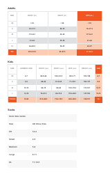 All-size Guide Download Printable PDF | Templateroller