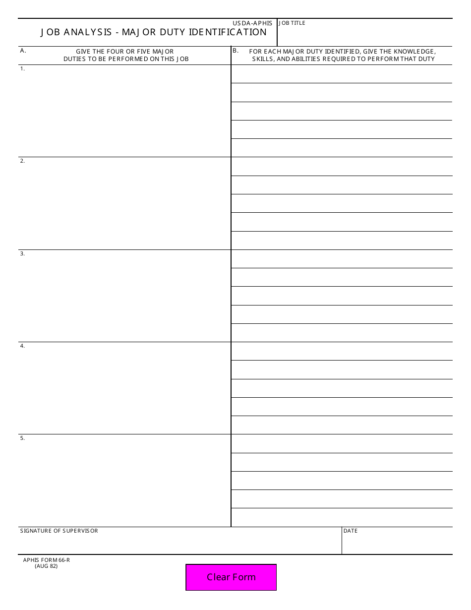 APHIS Form 66-R - Fill Out, Sign Online and Download Fillable PDF ...