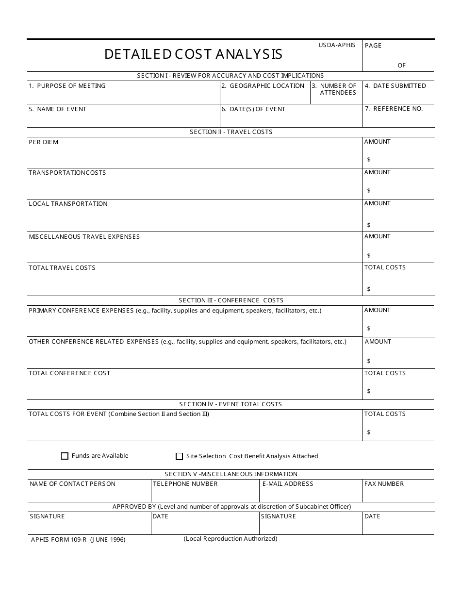 APHIS Form 109-R - Fill Out, Sign Online and Download Fillable PDF ...