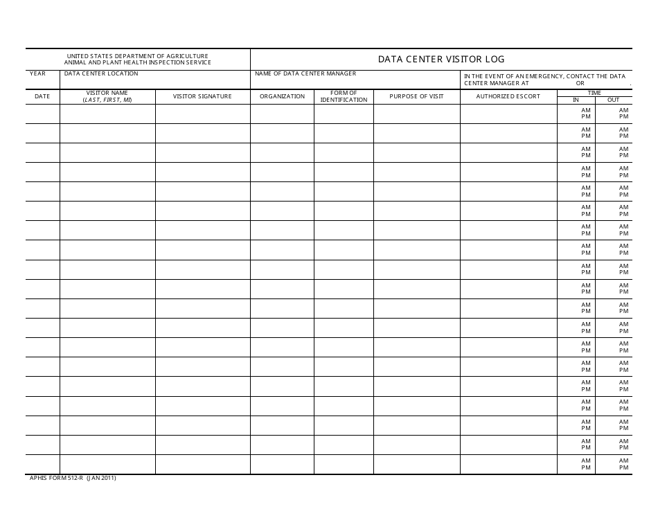 APHIS Form 512-R - Fill Out, Sign Online and Download Fillable PDF ...