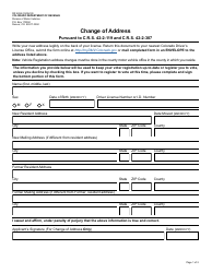 Form DR2285 Download Fillable PDF or Fill Online Change of Address ...