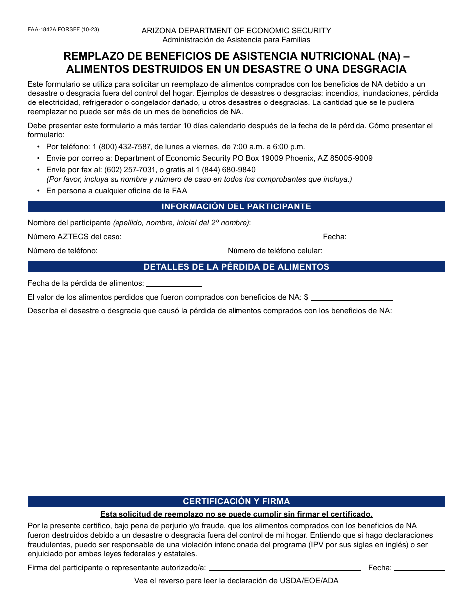 Formulario FAA-1842A-S - Fill Out, Sign Online and Download Fillable ...