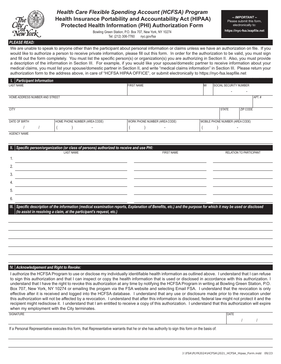 New York City Health Insurance Portability and Accountability Act ...