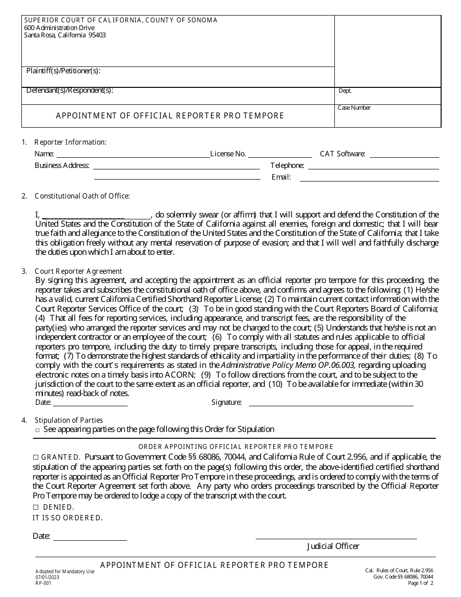 Form RP-001 - Fill Out, Sign Online and Download Printable PDF, County ...