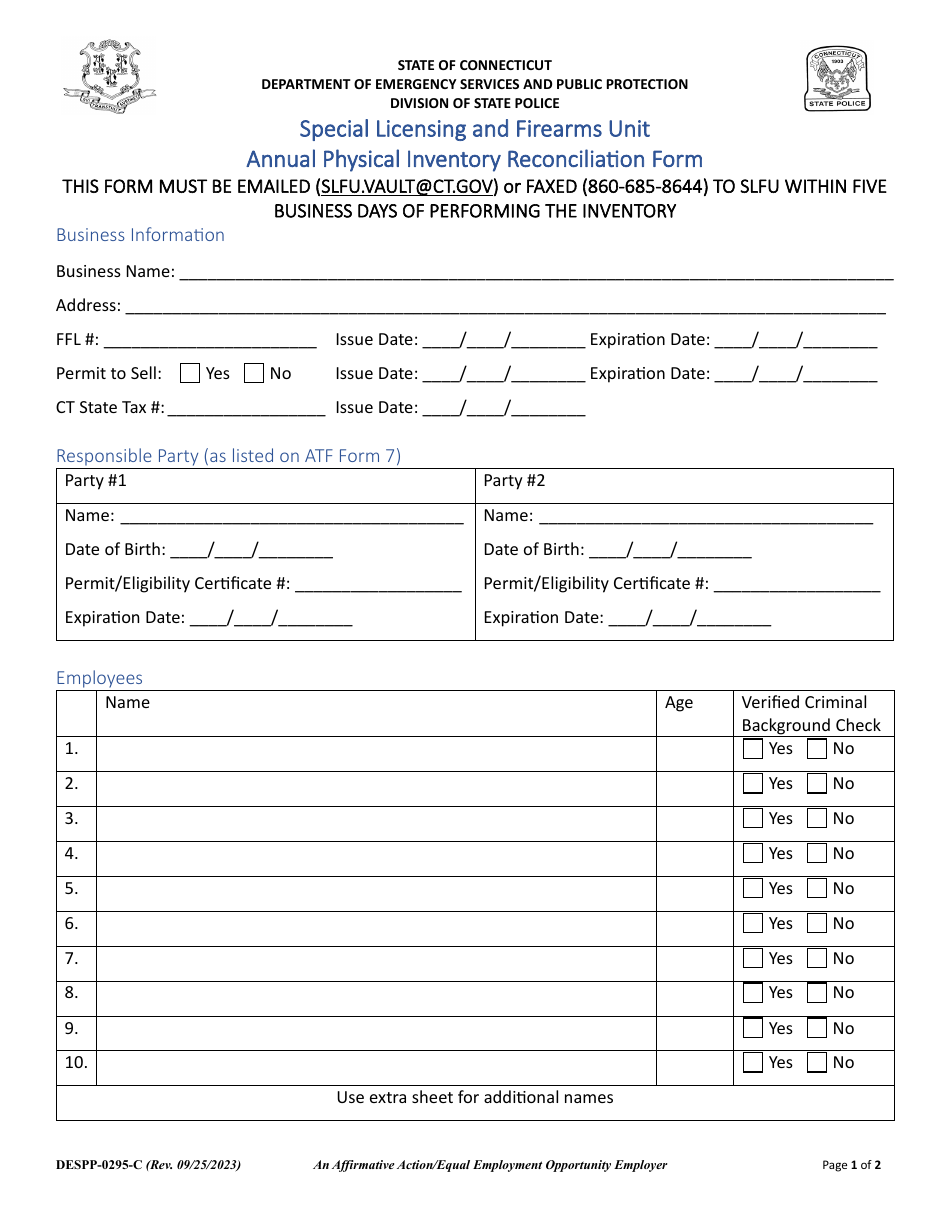 Form DESPP-0295-C - Fill Out, Sign Online and Download Fillable PDF ...
