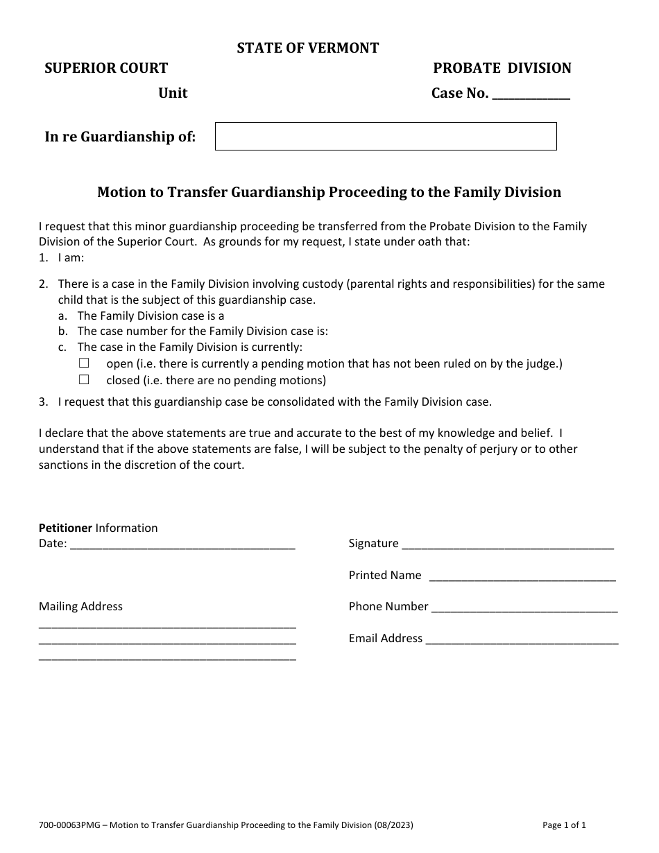 Form 700-00063PMG - Fill Out, Sign Online and Download Fillable PDF ...