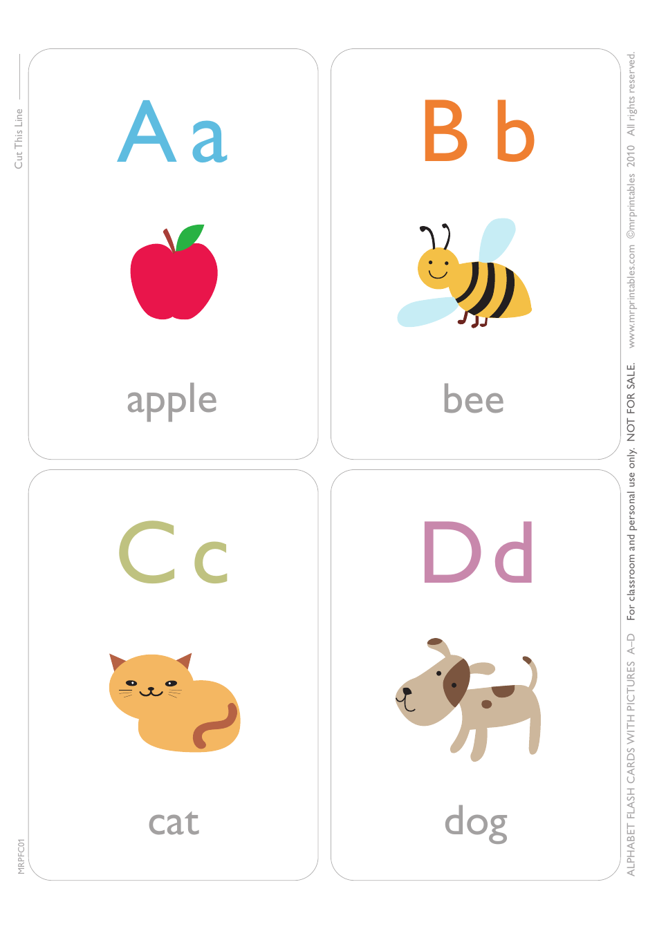 English Alphabet Flashcards - White Download Printable PDF | Templateroller