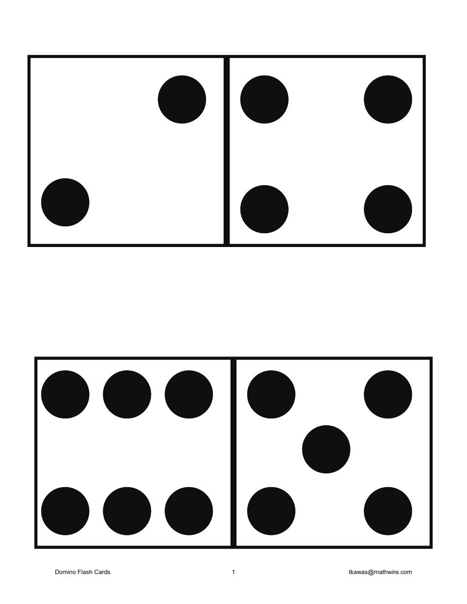 Domino Flashcards Download Printable PDF | Templateroller