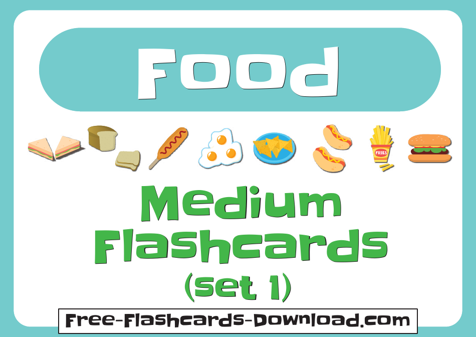 Food Flashcards Set Download Printable PDF | Templateroller