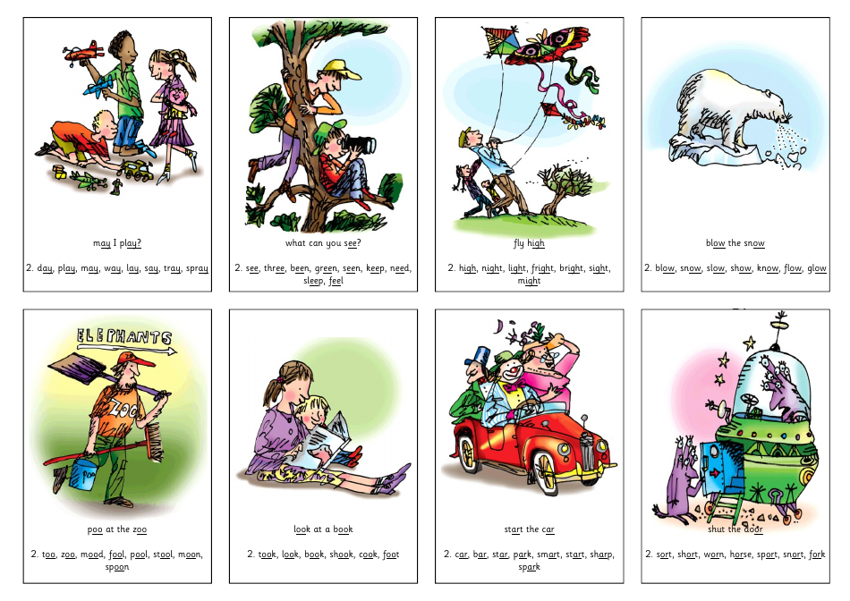 Phonics Flashcards - Images Download Printable PDF | Templateroller