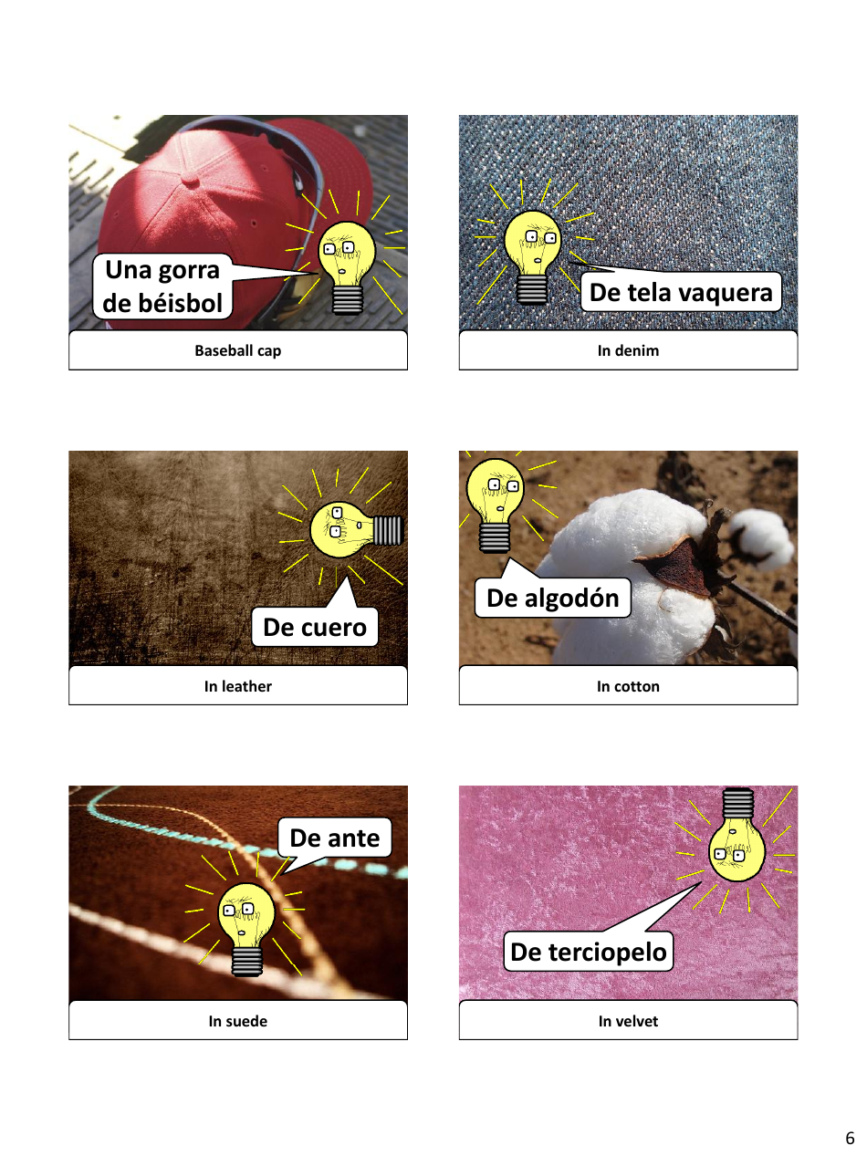 Spanish Revision Flashcards - Clothes Download Printable PDF ...