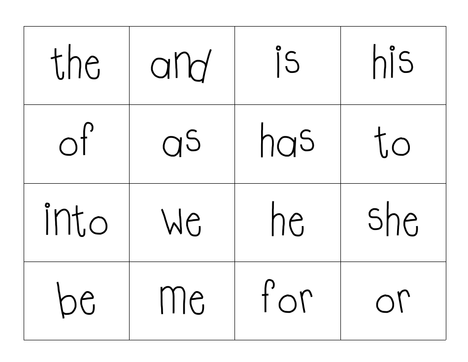 Trick Word Flashcards Download Printable PDF | Templateroller