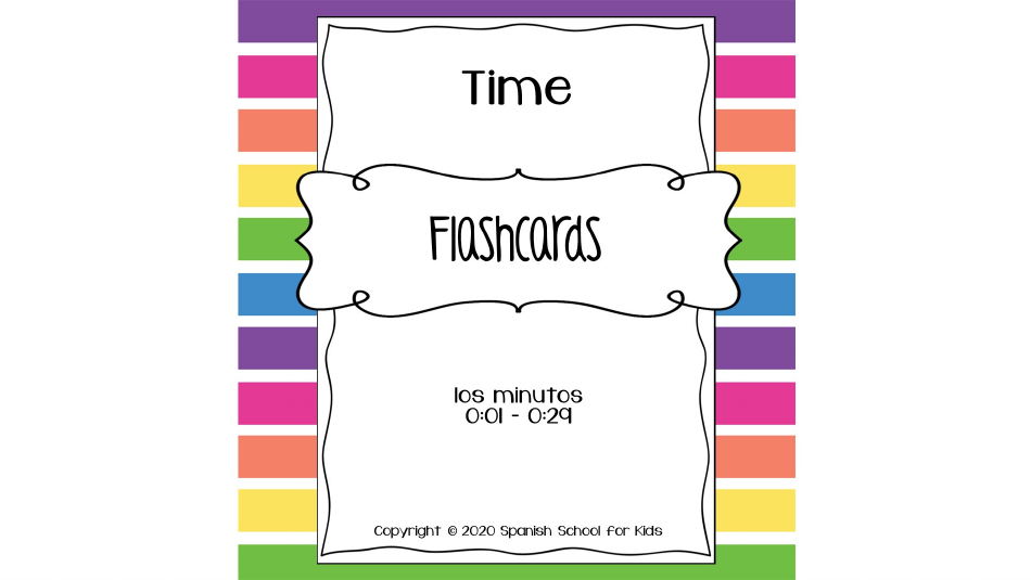 Spanish Flashcards - Time Download Printable PDF | Templateroller