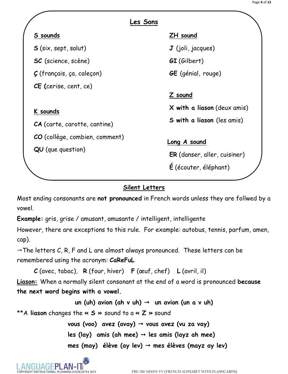 French Alphabet Flashcards Download Printable PDF (English/French ...