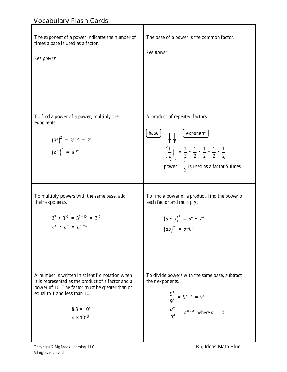 Math Vocabulary Flash Cards Big Ideas Learning Download Printable PDF math-vocabulary-flash-cards-big-ideas-learning-download-printable-pdf