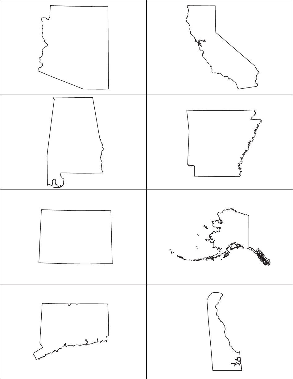 State Outline and Capitals Flashcards Download Printable PDF ...
