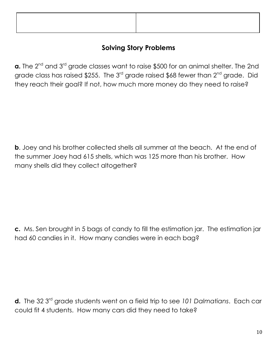 4th Grade Summer Math Work Download Printable PDF | Templateroller