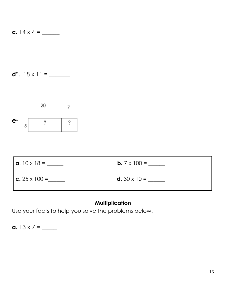 4th Grade Summer Math Work Download Printable PDF | Templateroller