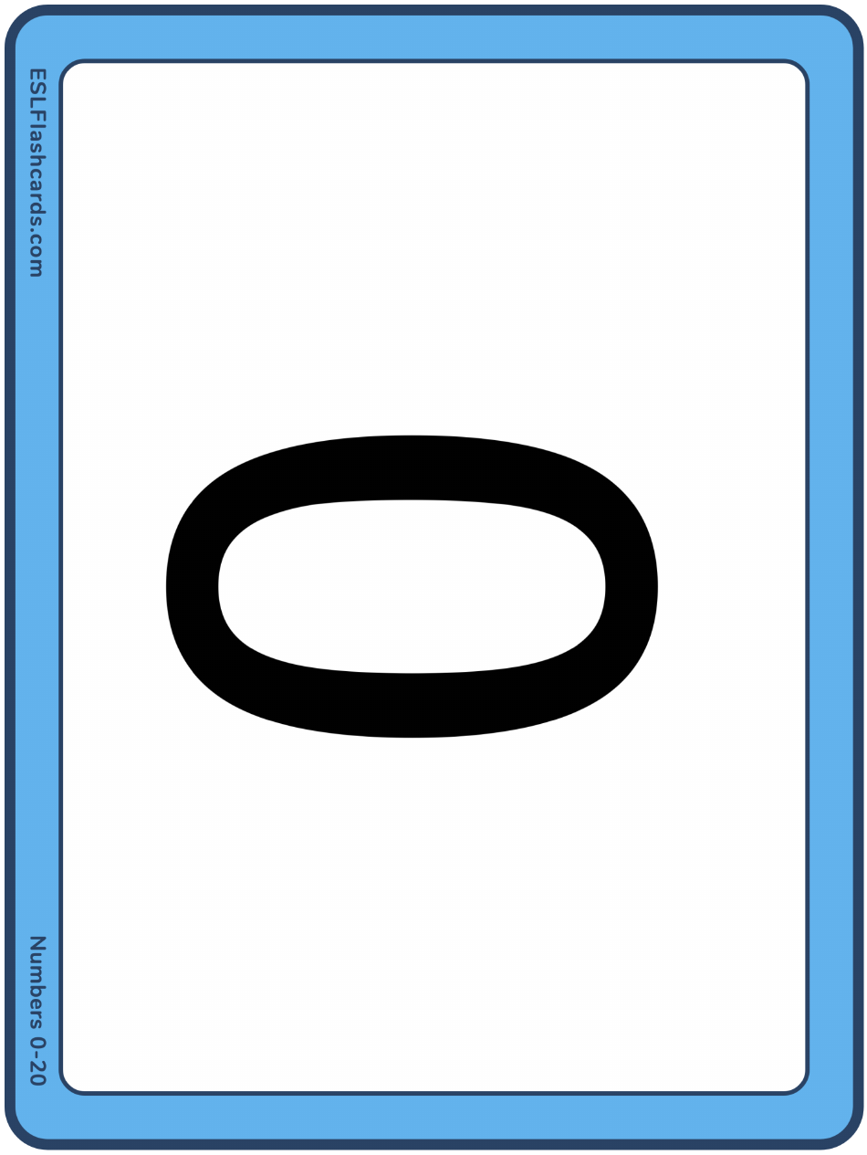 Large 0-20 Number Flashcards Download Printable PDF | Templateroller