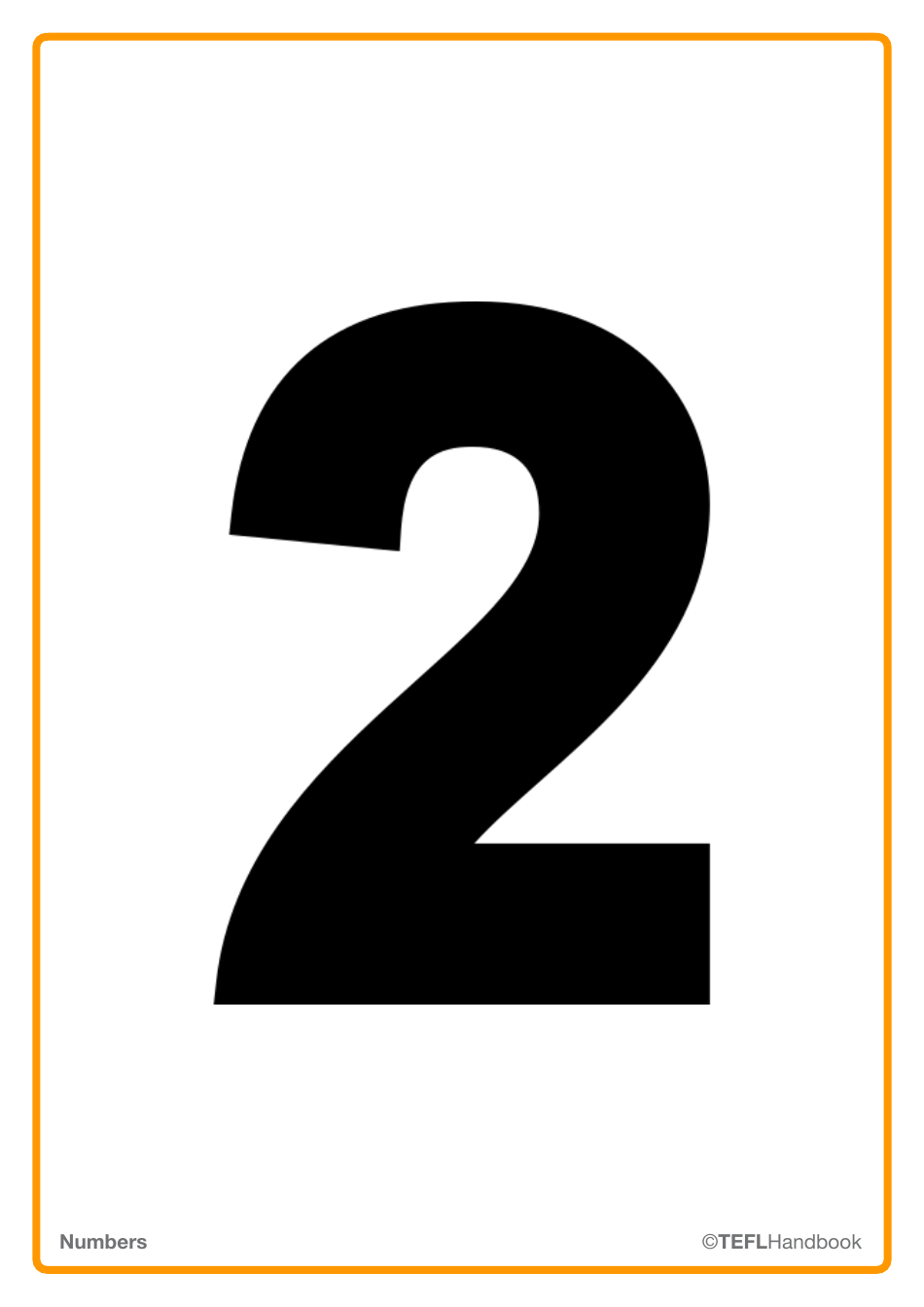 Number Two Flashcard Download Printable PDF | Templateroller