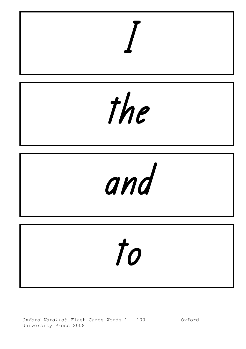 Oxford Wordlist Flashcards Download Printable PDF | Templateroller