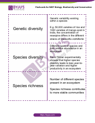 Neet Biology Flashcards - Biodiversity and Conservation Download ...