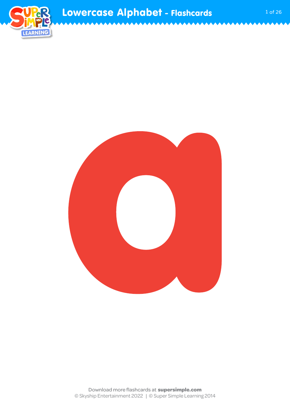 Lowercase English Alphabet Flashcards Download Printable PDF ...