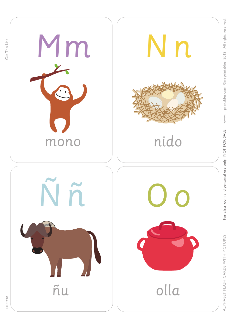 Spanish Alphabet Flashcards Download Printable PDF | Templateroller