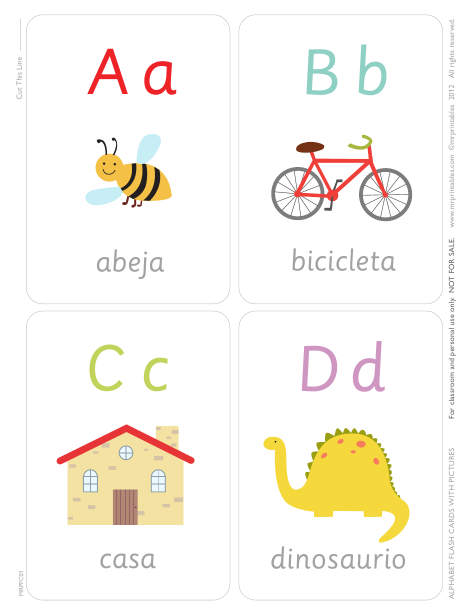 Spanish Alphabet Flashcards Download Printable PDF | Templateroller