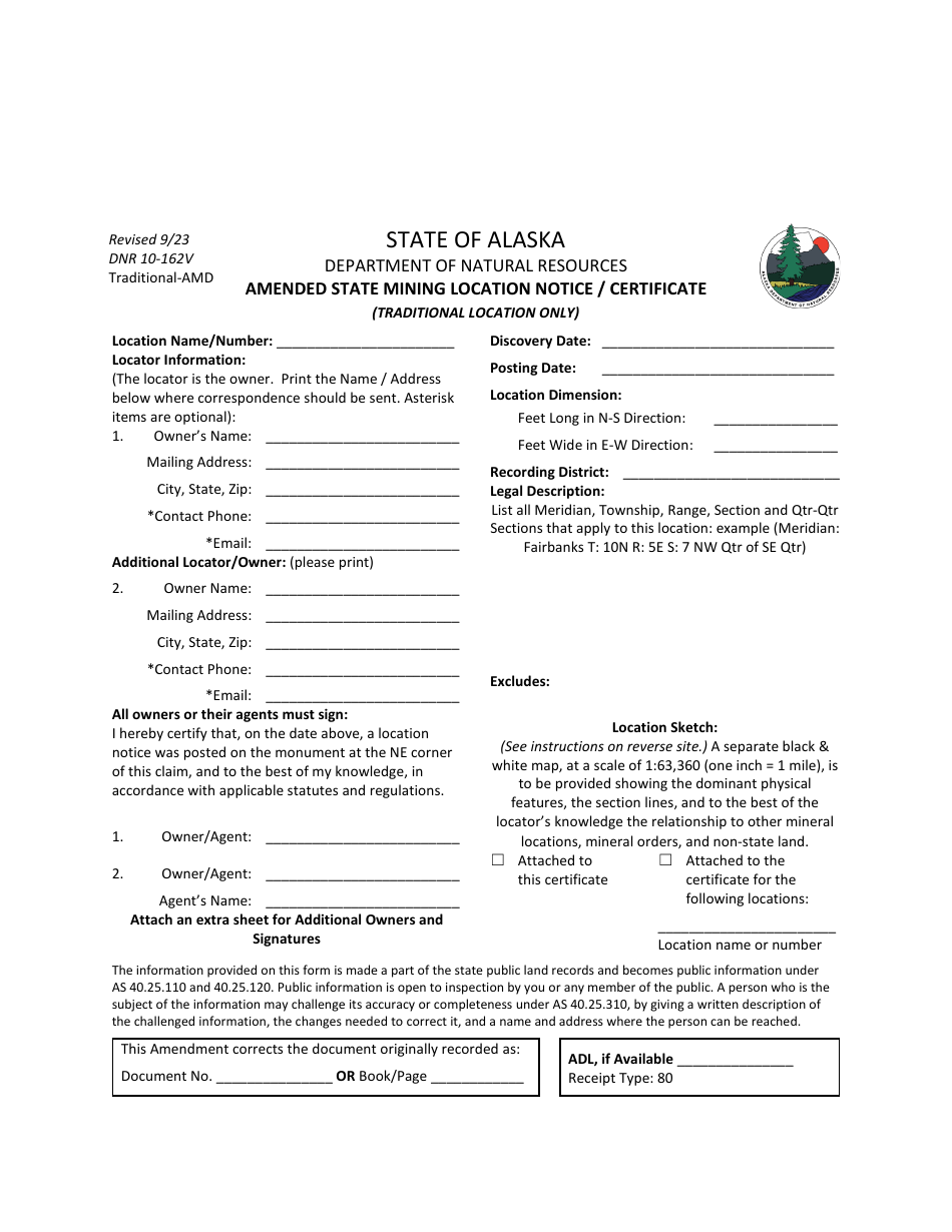 Form DNR10-162V - Fill Out, Sign Online and Download Fillable PDF ...