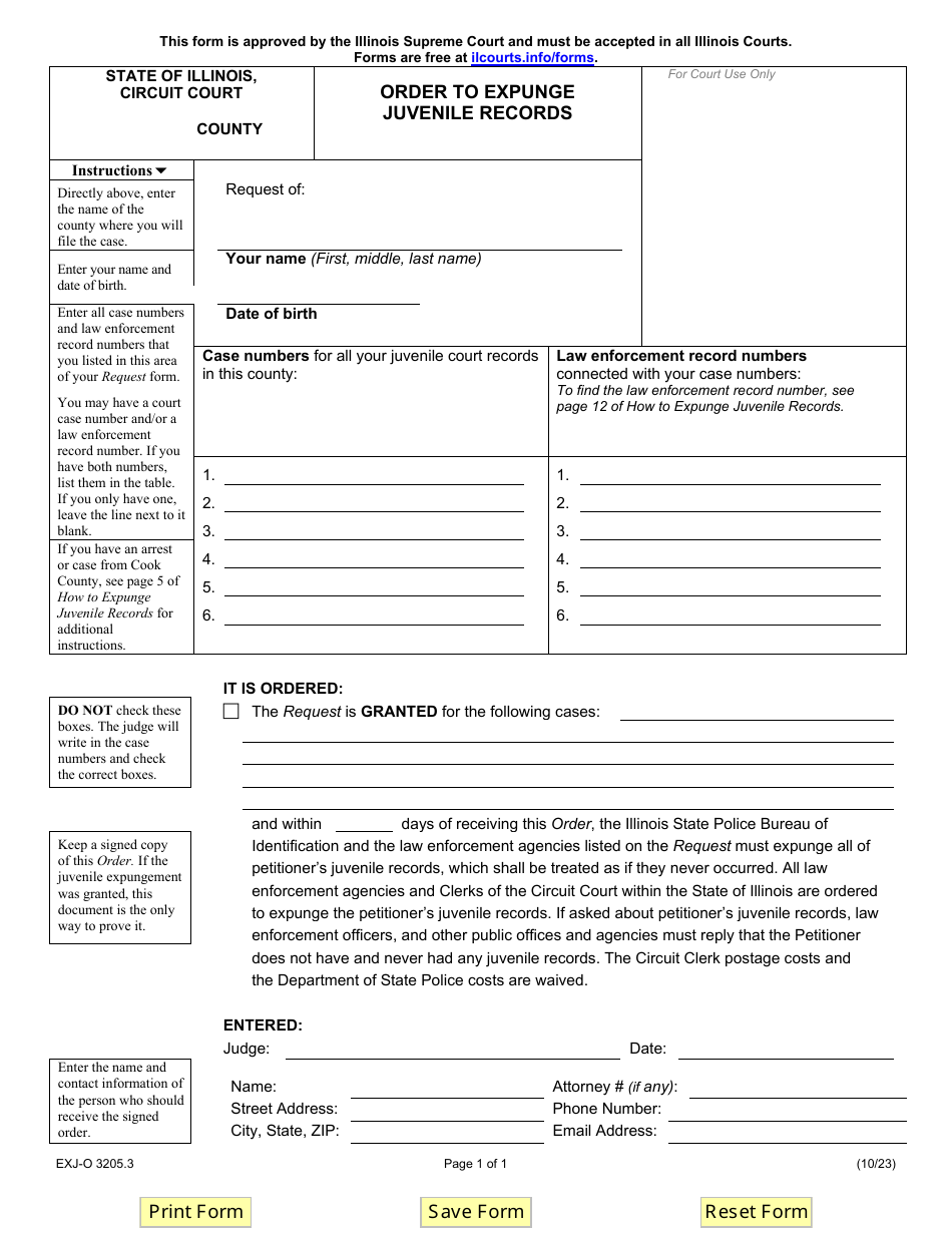Form EXJ-O3205.3 - Fill Out, Sign Online and Download Fillable PDF ...