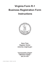 Form R-1 - Fill Out, Sign Online and Download Printable PDF, Virginia ...